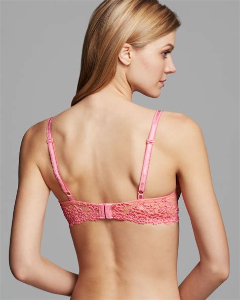 Wacoal Bra Embrace Lace Unlined Underwire In Coral Pink Pink Lyst