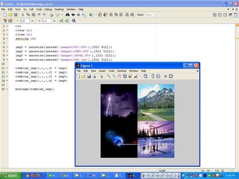 programming tips multiple images shows in one figure window montage matlab example code
