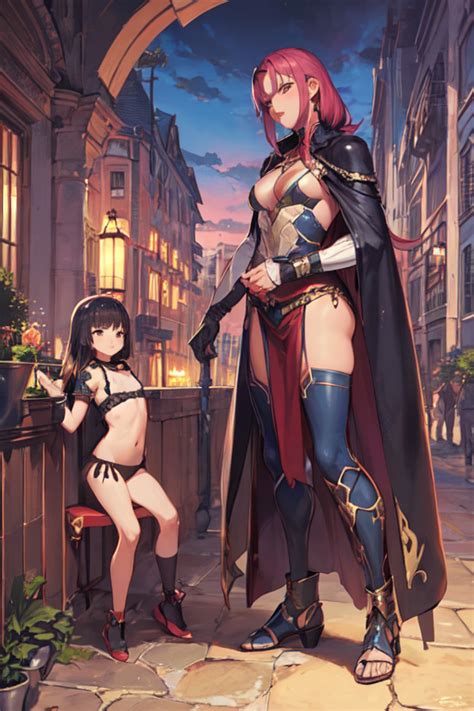 Ai Art Size Difference Demon Women By Ratty Pixai Anime Ai Art Hot