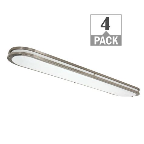 Commercial Electric 46 In X 10 In Brushed Nickel Orbit LED Flush