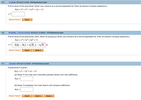 Solved Find All Zeros Of The Polynomial Enter Your Answers Chegg