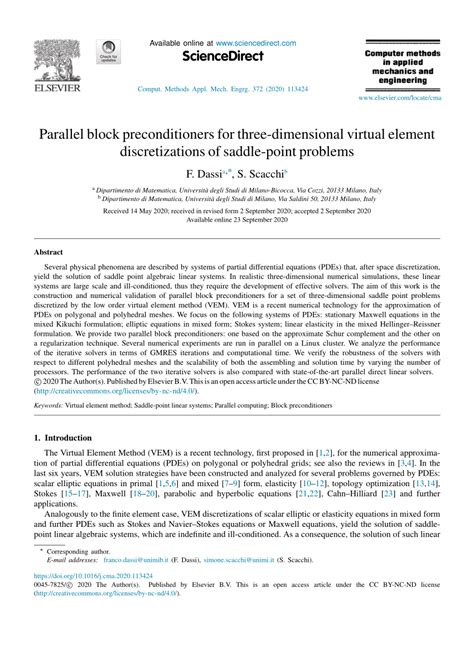 pdf parallel block preconditioners for three dimensional virtual element discretizations of