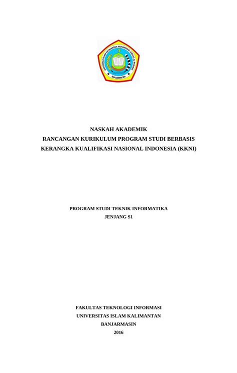 PDF NASKAH AKADEMIK RANCANGAN KURIKULUM PROGRAM DOKUMEN TIPS