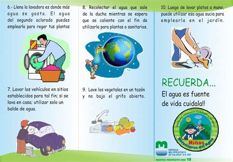 Folleto Ahorro Del Agua Empresa Multiprop Sito De Calarc