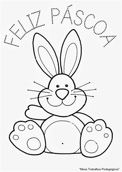 Desenhos para colorir coelho da páscoa Atividades Jardim