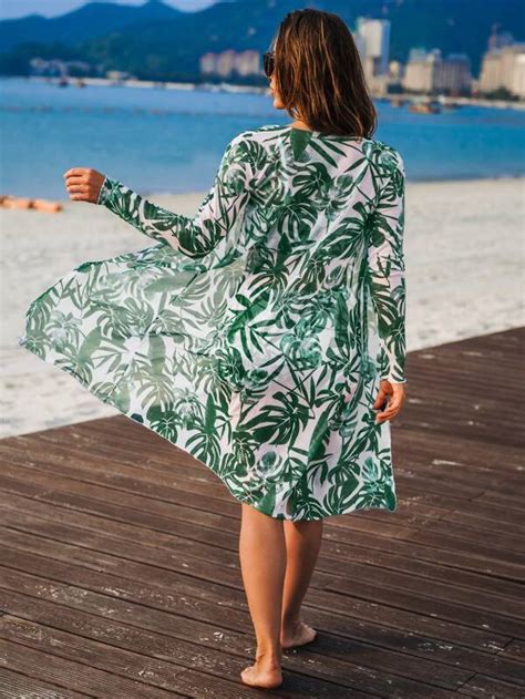 SHEIN Swim Vcay Conjunto De Bikini Con Estampado Tropical Sujetador De