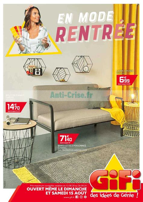 Anti crise fr Catalogue Gifi du 12 au 26 août 2020GIFI le nouveau