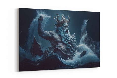 Poseidon Mythology Greek God Sea Canvas Wall Art Framed Prints