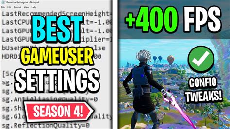 The BEST Game User Settings In Fortnite Season 4 0 Input Delay