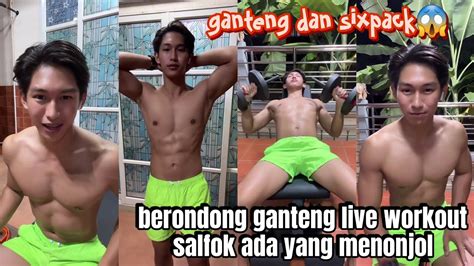 Berondong Ganteng Muscle Live Workout Ada Yang Terlihat Menonjol Hot