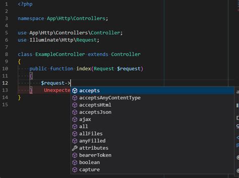 why barryvdh laravel ide helper is taking over autocompletion · issue 2394 · bmewburn vscode