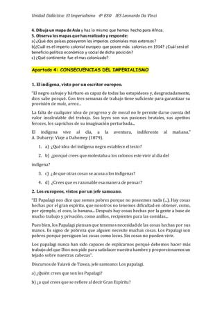 Actividades Imperialismo Eso Pdf