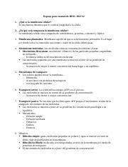 Repaso Para Examen De BIOL 3013 2 Repaso Para Examen De BIOL 3013 2