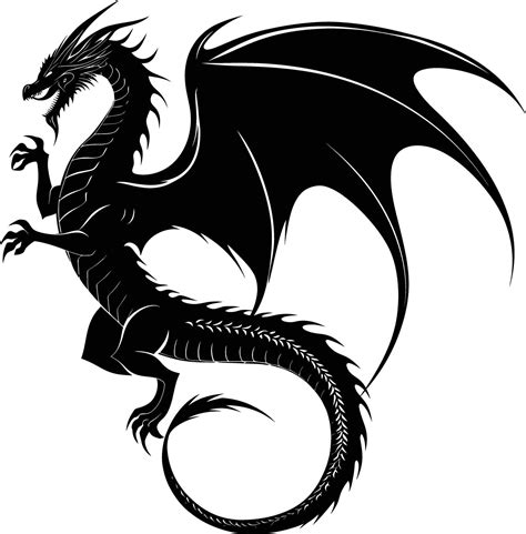 AI Generated Silhouette Wyvern Black Color Only Full Body 38337358