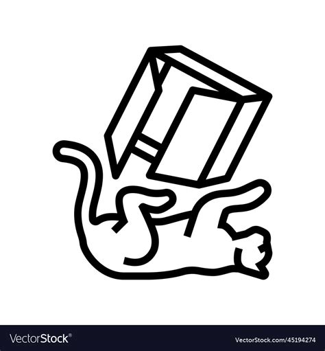 Below Preposition English Line Icon Royalty Free Vector