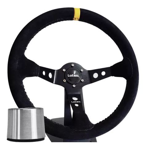 Volante Esportivo Lotse Dakar Preto Cubo Opala Caravan Kadett Monza