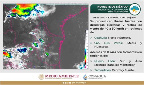 Conagua Clima On Twitter Se Pronostican Lluvias Y Rachas De Viento