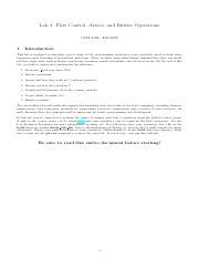 2122 Lab3 Pdf Lab 3 Flow Control Arrays And Bitwise Operations CSCI