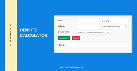 Density Calculator Calculatorway
