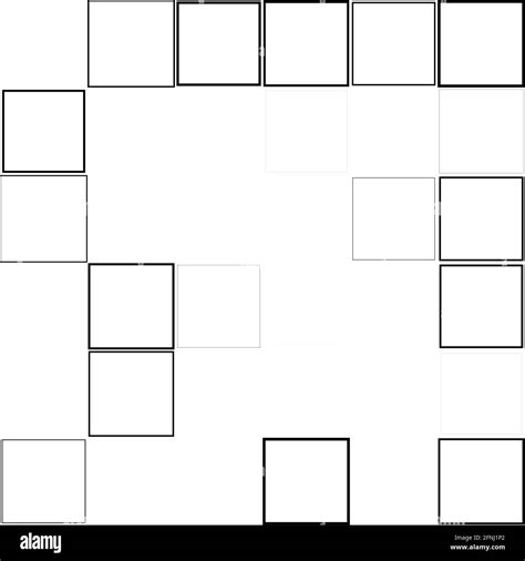 Black And White Random Squares Mosaic Tiles Pattern Stock Vector
