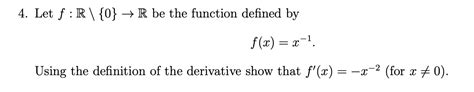 solved let f r {0}→r ﻿be the function defined