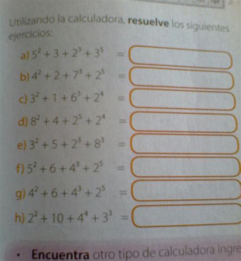 Utilizando La Calculadora Resuelve Los Siguientesejercicios Brainly Lat