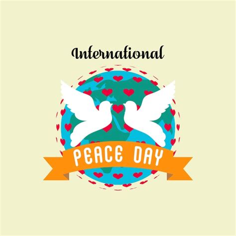 Premium Vector International Peace Day Background Illustration