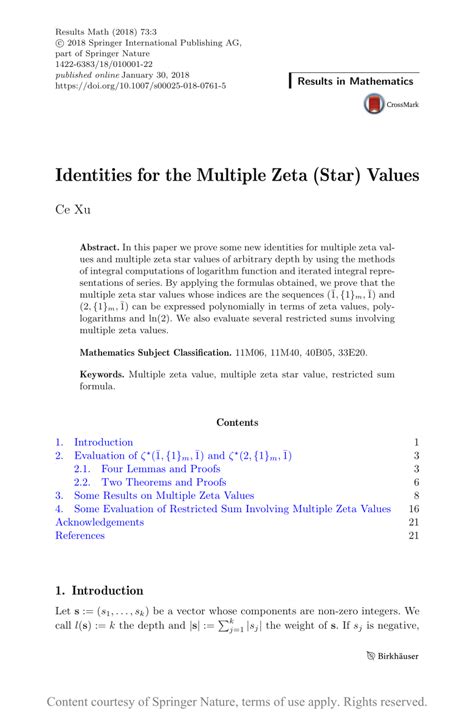 identities for the multiple zeta star values request pdf