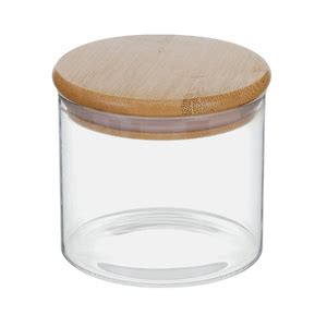 Pote Hermético 400ml Vidro Tampa Bambu Delinia Leroy Merlin