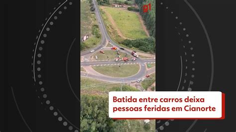 9 pessoas ficam feridas após batida entre carros em Cianorte afirma