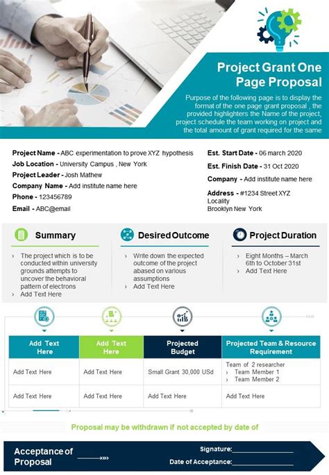 One Pager Powerpoint Examples