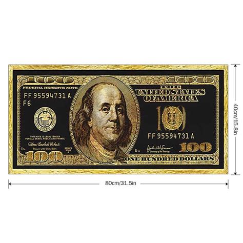 1pc Dazzling Dollar Bill Canvas Painting Stunning Wall Art For