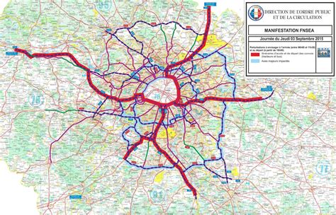 Carte Manifestation Des Agriculteurs Paris Les Zones O A Va