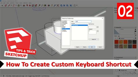 sketchup how to create custom keyboard shortcut youtube