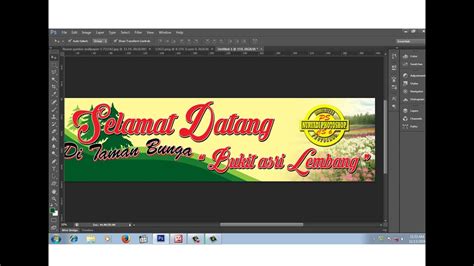 Cara Membuat Desain Spanduk Selamat Datang Youtube