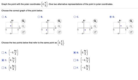 solved graph the point with the polar coordinates 5 give