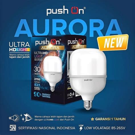 Jual PO Aurora Lampu LED 60 Watt Bohlam E27 Jumbo Tabung 60W Kapsul