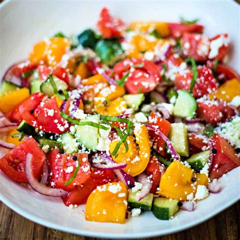 Mediterranean Cucumber Tomato Feta Salad Hyo Basham