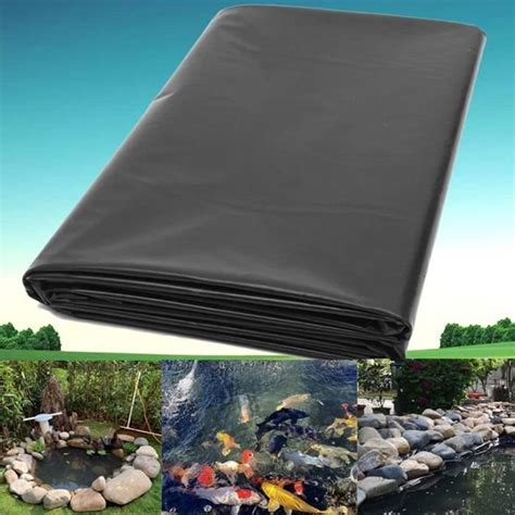 Bâche Bassin HDPE 4x10m Bâche pour Bassin Doublure D étang Imperméable