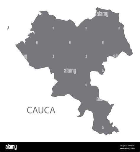 Cauca Colombia Map In Grey Stock Vector Image Art Alamy
