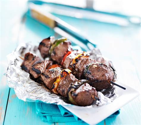 Recette brochettes de bœuf à la marjolaine Marie Claire