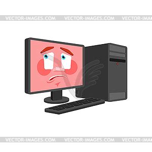 Computer Oops Emotion Pc Confused Data Vector Clip Art Clip Art