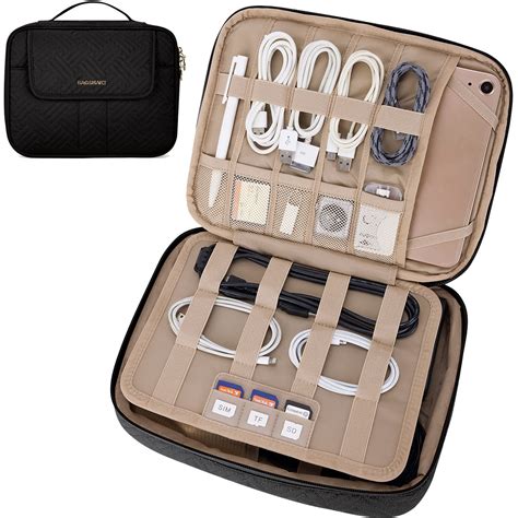 BAGSMART Electronic Organizer Travel Cable Bag Double Layer Tech Bag