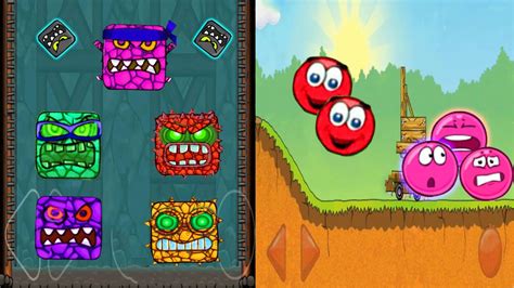 RED BALL3 VS RED BALL 4 ALL BERRY COLOR BALLS VS ALL LEVEL BOSSES