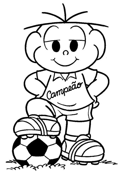 Desenhos Do Cebolinha Jogando Bola Para Colorir Atividades Educativas
