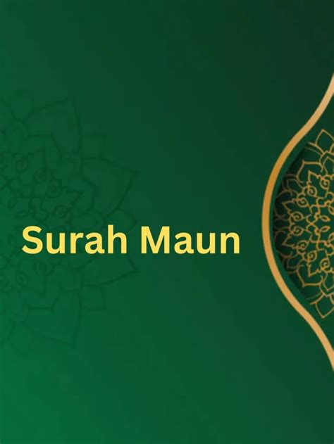 Surah Maun In Arabic Onlyislamway