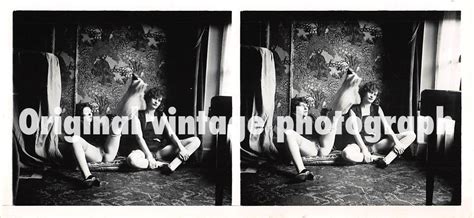 Original Vintage Monsieur X Stereoview Photo Nude Woman 1920 S France