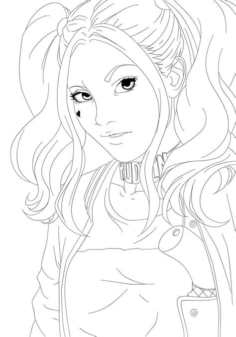 Coloriage Harley Quinn de DC Comics télécharger et imprimer gratuit