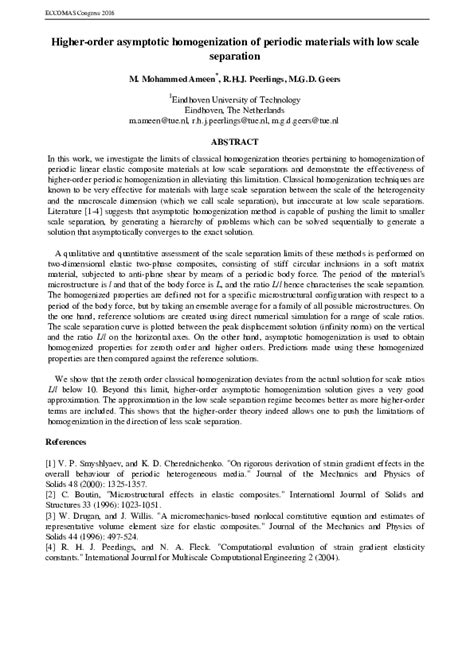 pdf higher order homogenization at low scale separation maqsood mohammed ameen