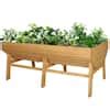 Veikous In L Oversized Wooden Raised Garden Bed With Funnel Design